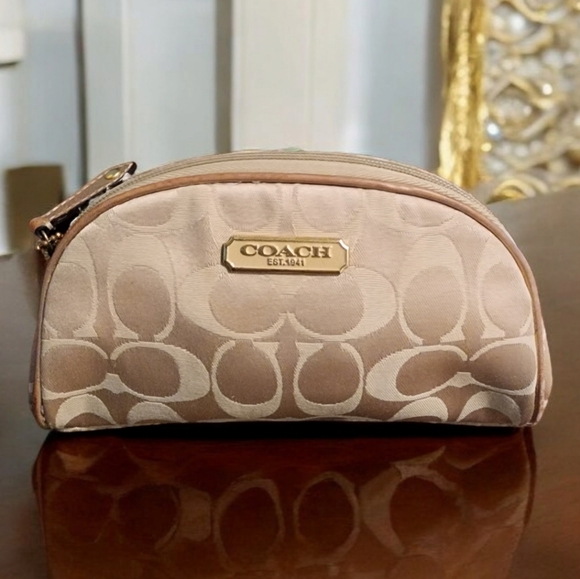 Coach | Bags | Coach Cosmetic Bag With Hang Tag Euc Limited Edition ...